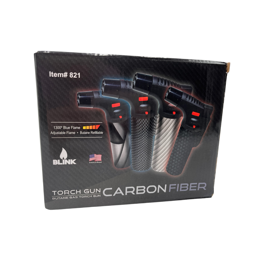 Blink Med Torch Lighter Carbon Fiber Theme 12/bx – Aiton Drug Co