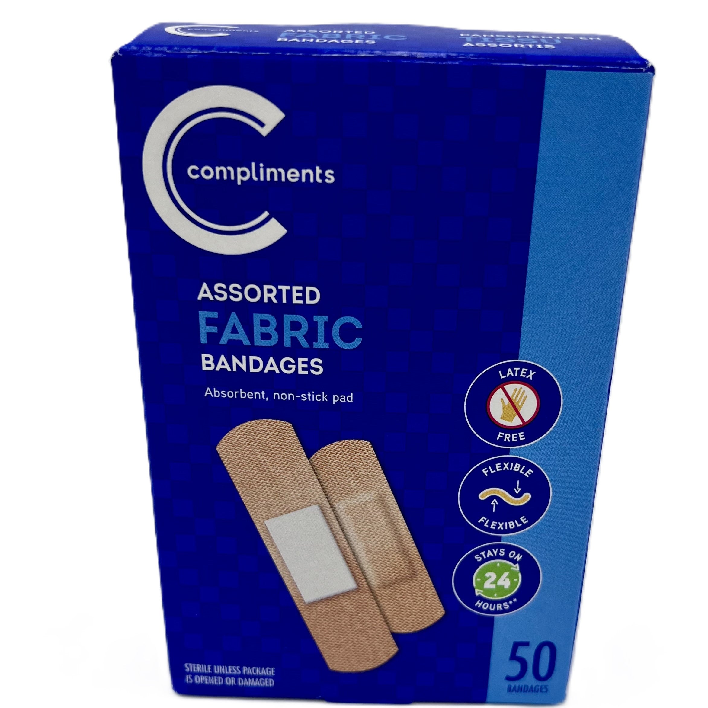 Compliments Fabric Bandages 50ct – Aiton Drug Co