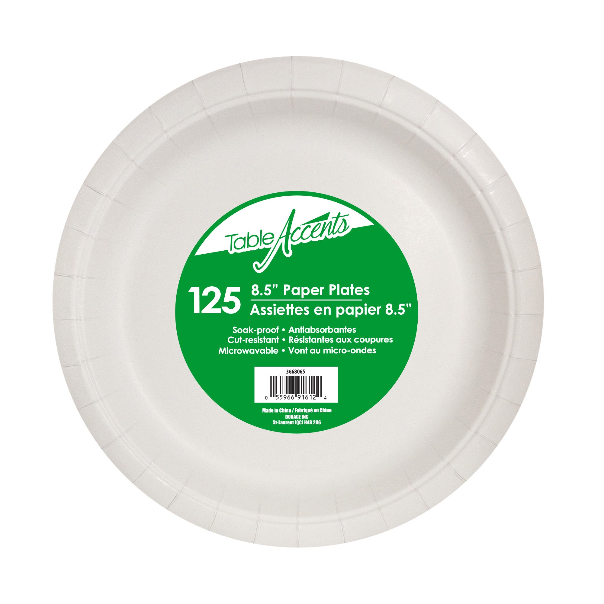 Table Accents 8.5" Paper Plates 125/sl Soak Proof – Aiton Drug Co