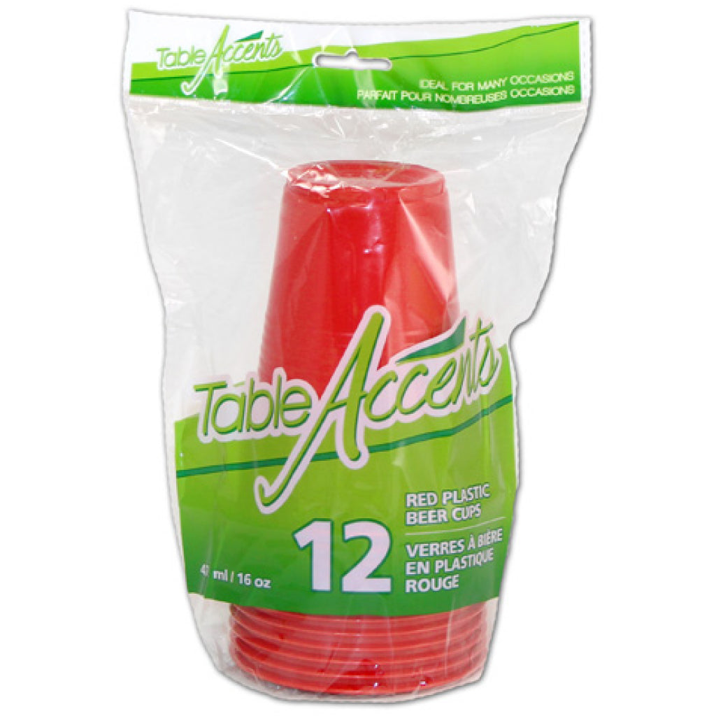 Red Plastic 16oz Beer Cup 12's – Aiton Drug Co
