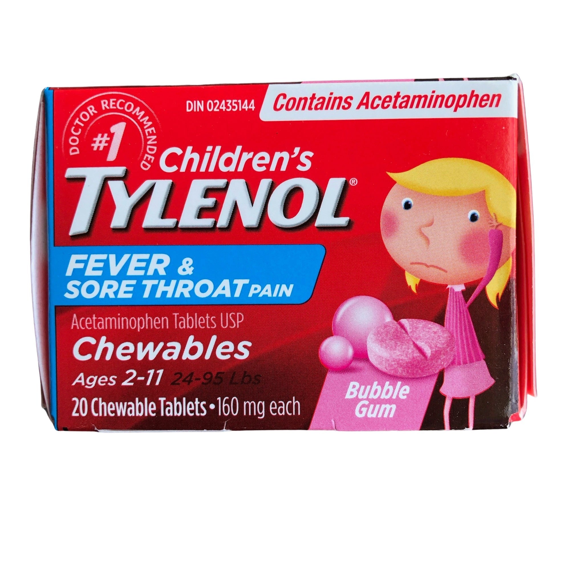 Tylenol Child Bubblegum Chewable Tabs 20's – Aiton Drug Co