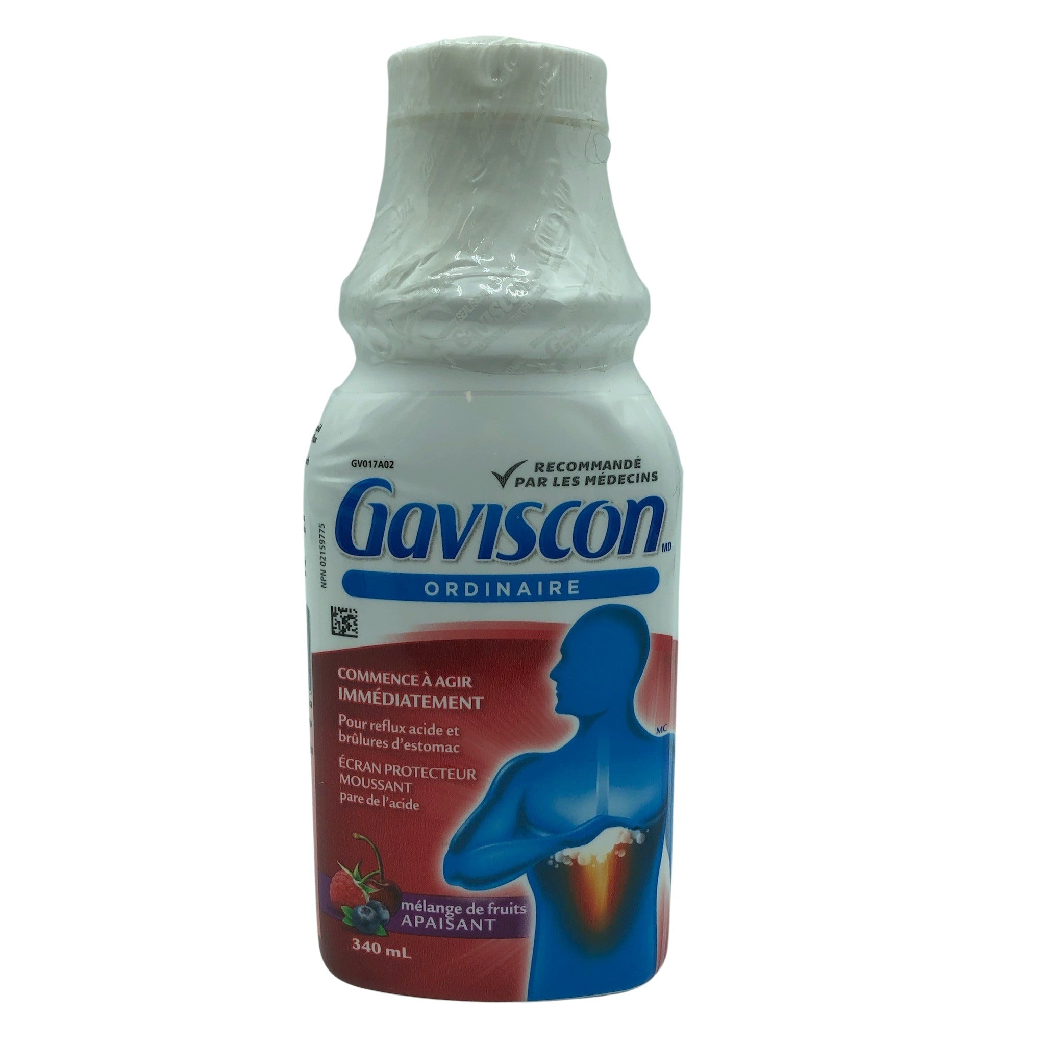 Gaviscon Fruit 340 ml Regular strength – Aiton Drug Co